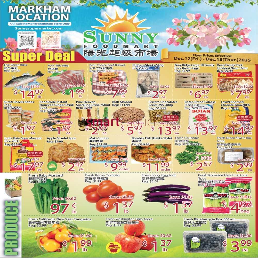 Sunny Foodmart (Markham) Flyer December 12 to 18
