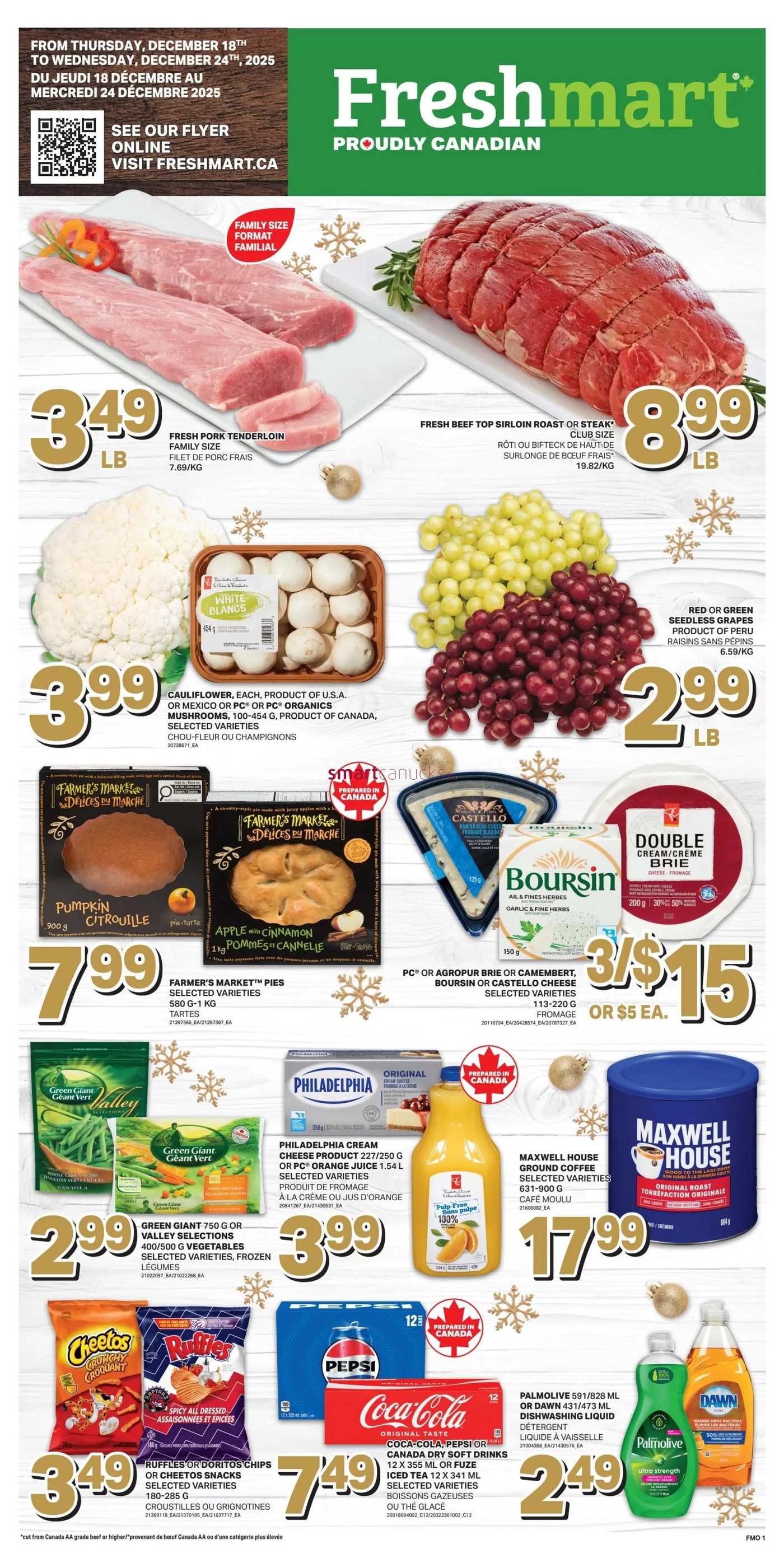 Freshmart (ON) Flyer December 18 to 24