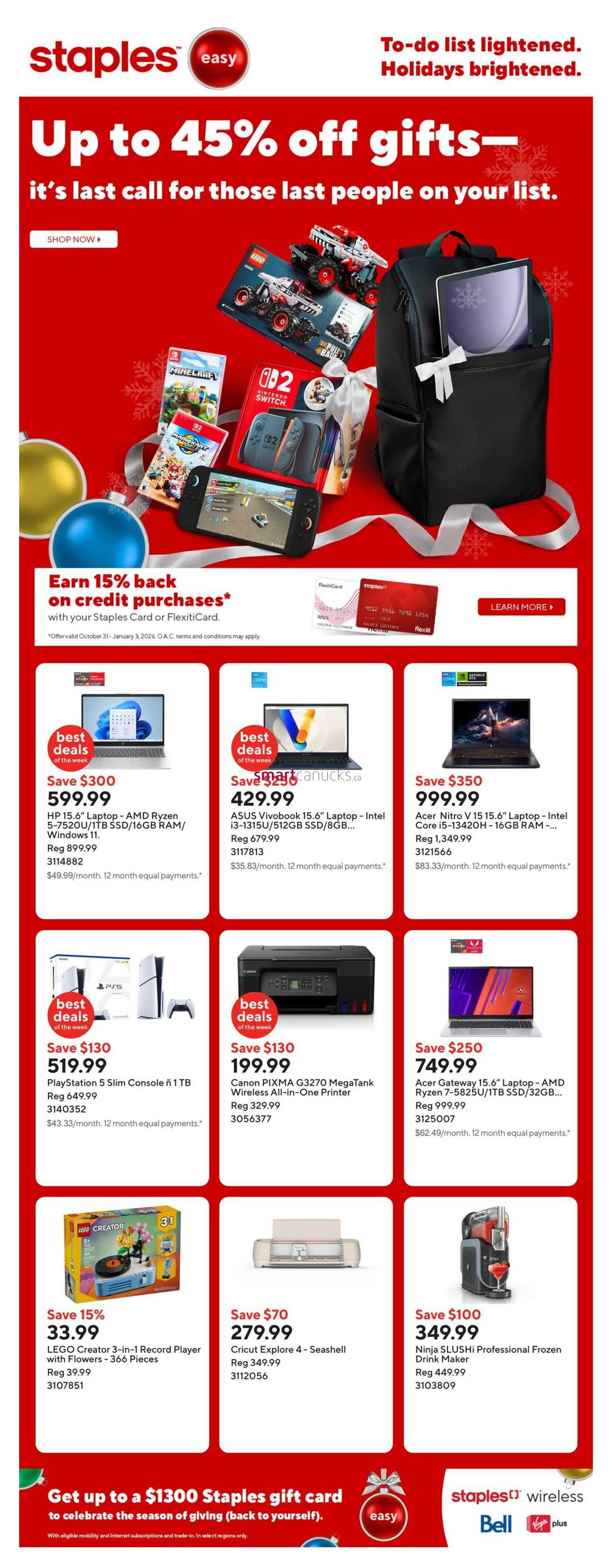 Staples Flyer December 19 to 23