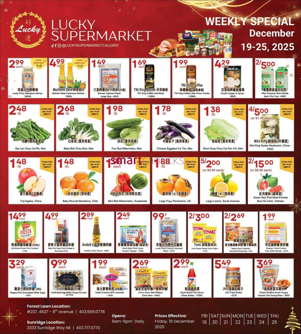 Lucky Supermarket (Calgary) Flyer December 19 to 25