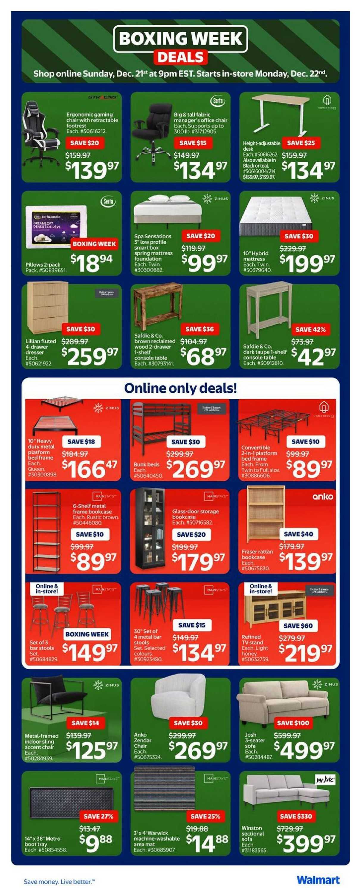 Walmart Boxing Week Deals Flyer December 21 to 31