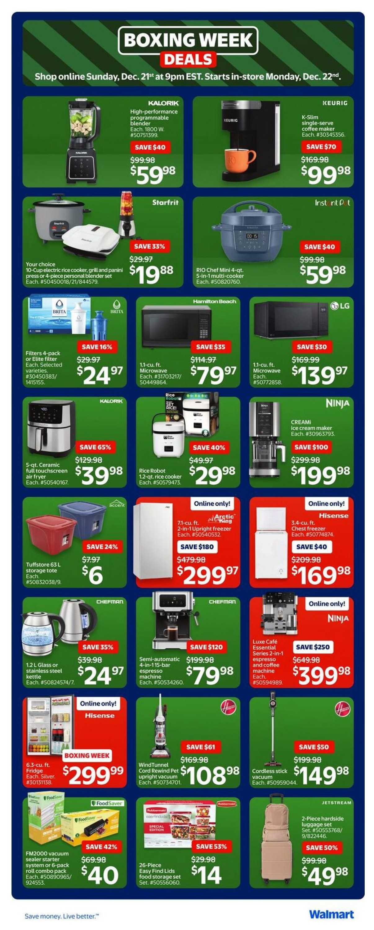 Walmart Boxing Week Deals Flyer December 21 to 31