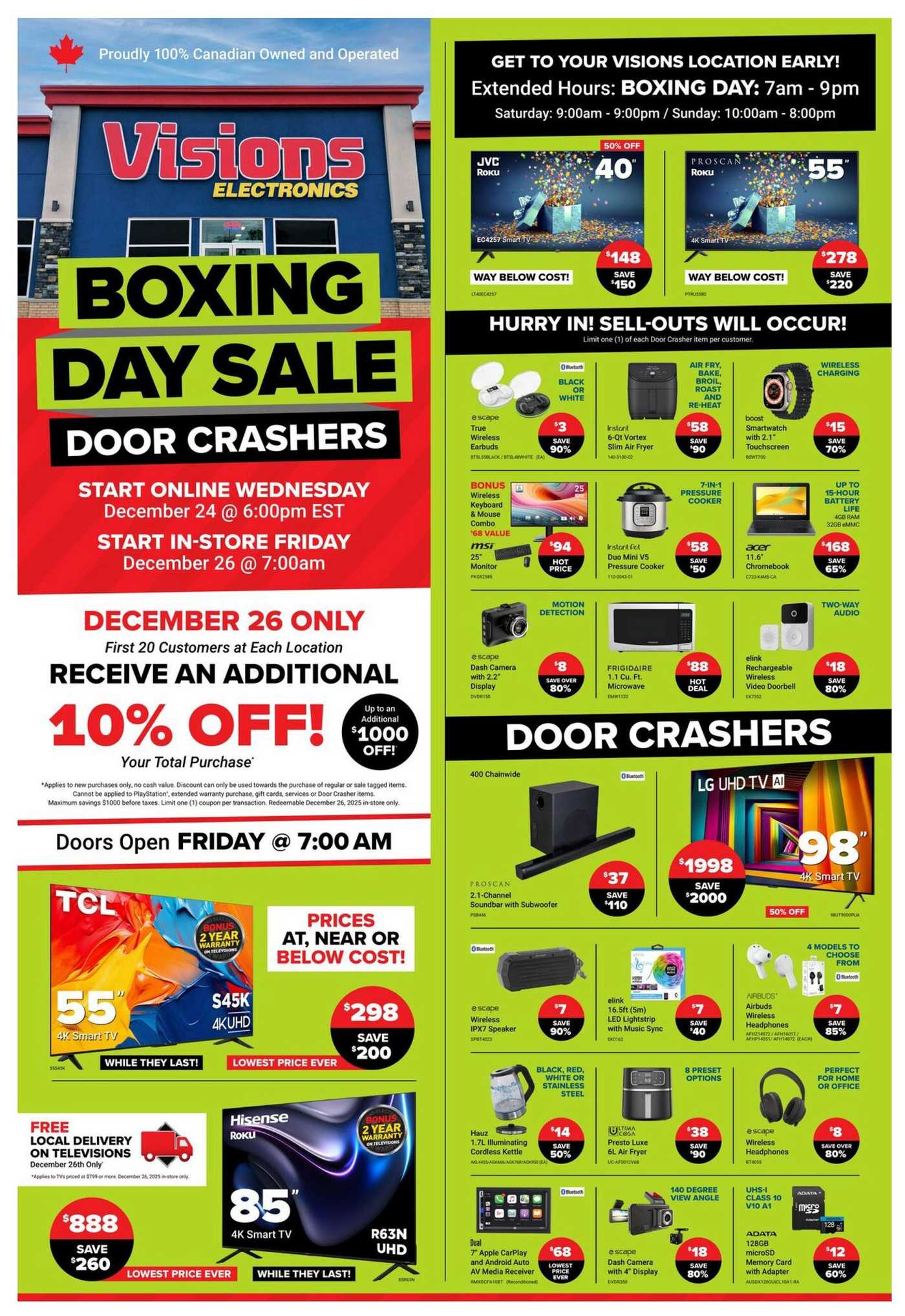 Visions Electronics Canada Flyers