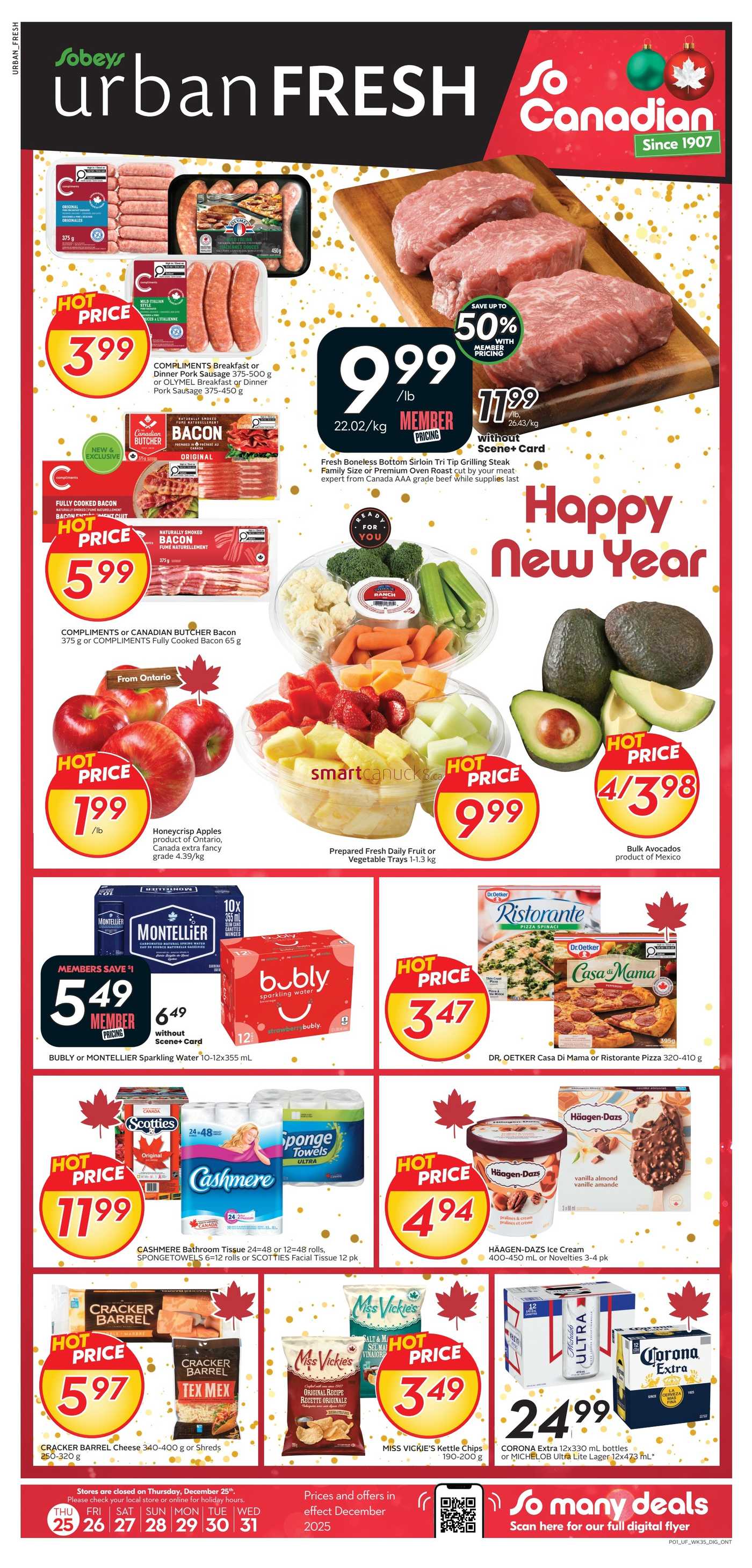 Sobeys Urban Fresh Flyer December 25 to 31