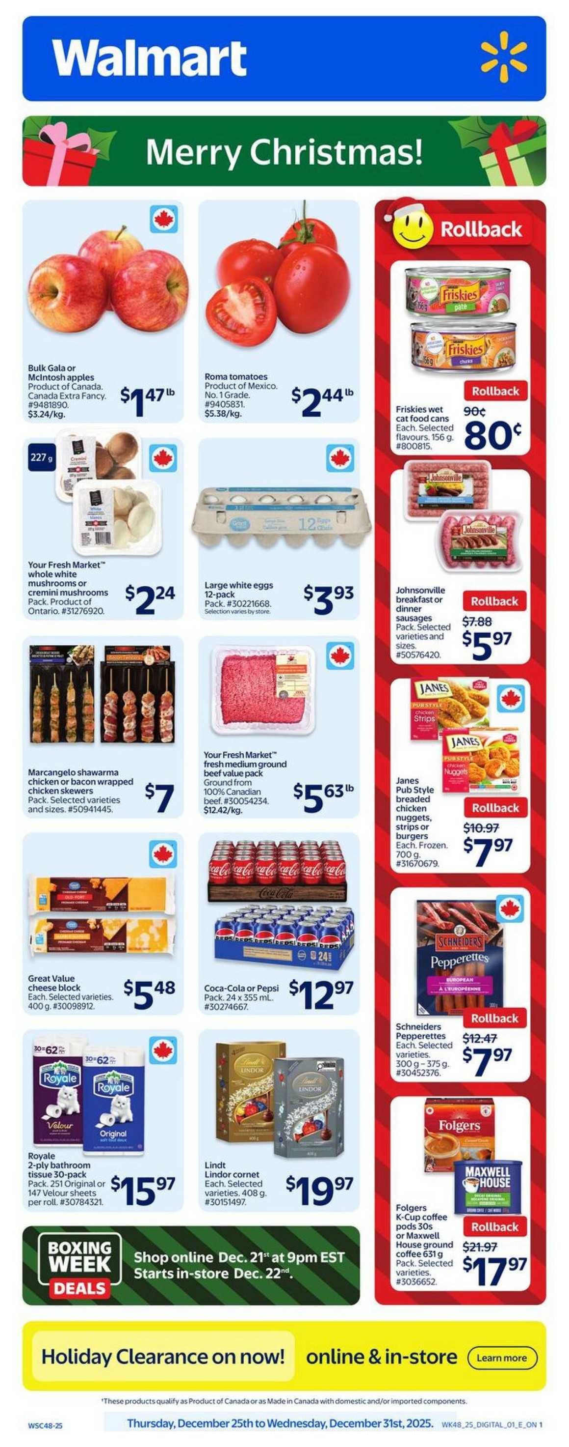 Walmart (ON) Flyer December 25 to 31