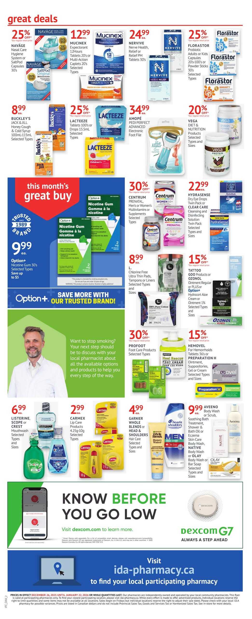 I.D.A. Pharmacy Monthly Flyer December 26 to January 22