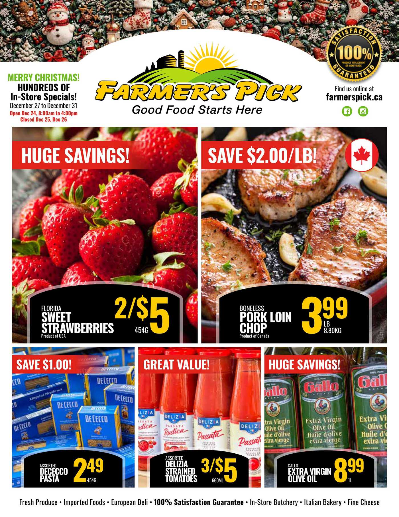 Farmer's Pick Flyer December 27 to 31