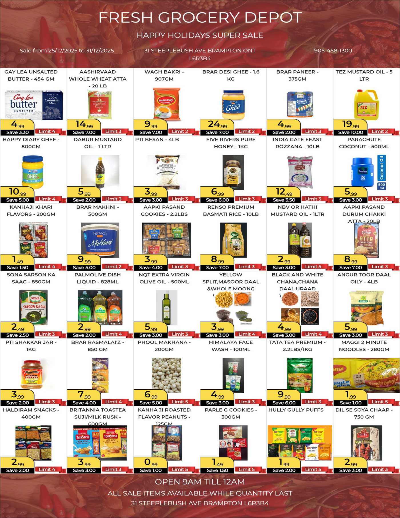 Fresh Grocery Depot Flyer December 25 to 31