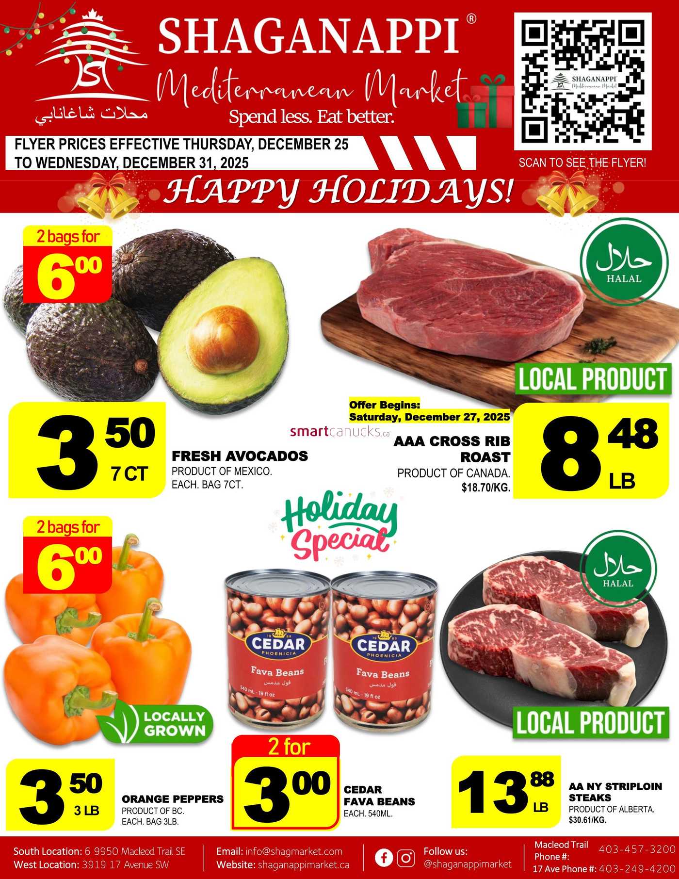 Shaganappi Mediterranean Market Flyer December 25 to 31