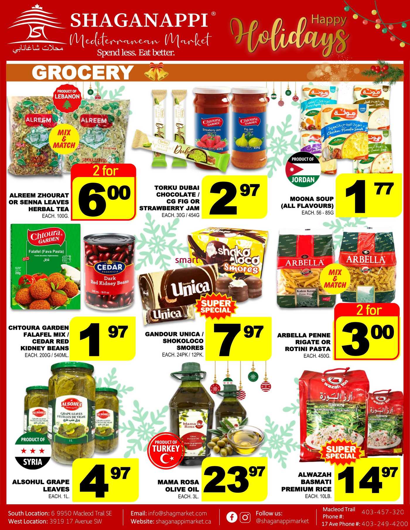 Shaganappi Mediterranean Market Flyer December 25 to 31