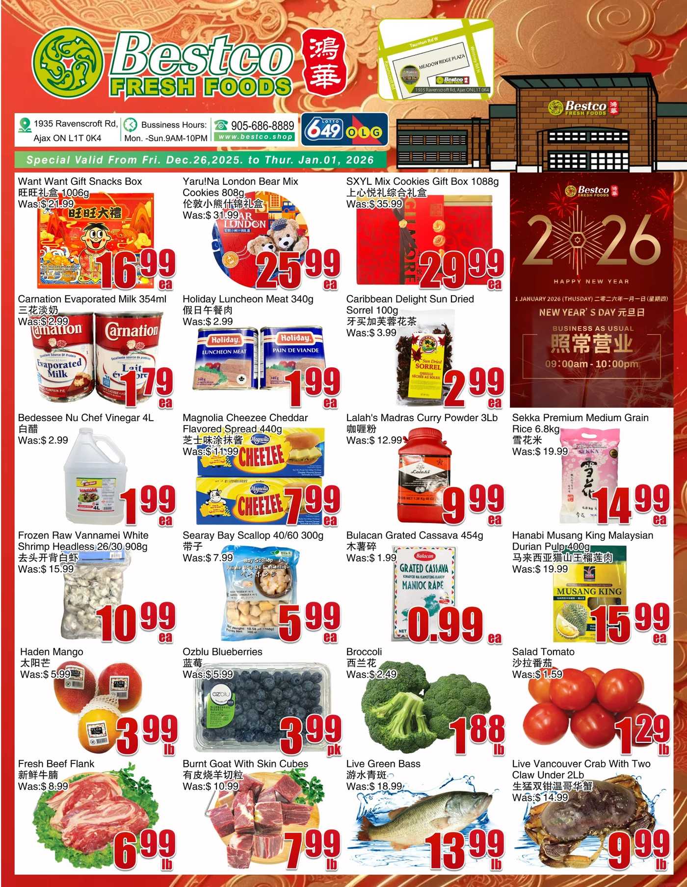 BestCo Food Mart (Ajax) Flyer December 26 to January 1