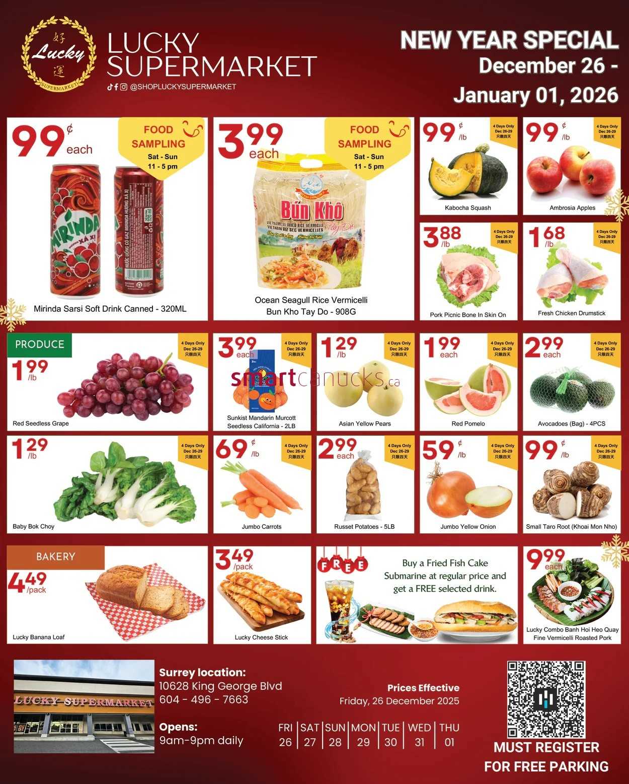 Lucky Supermarket (Surrey) Flyer December 26 to January 1