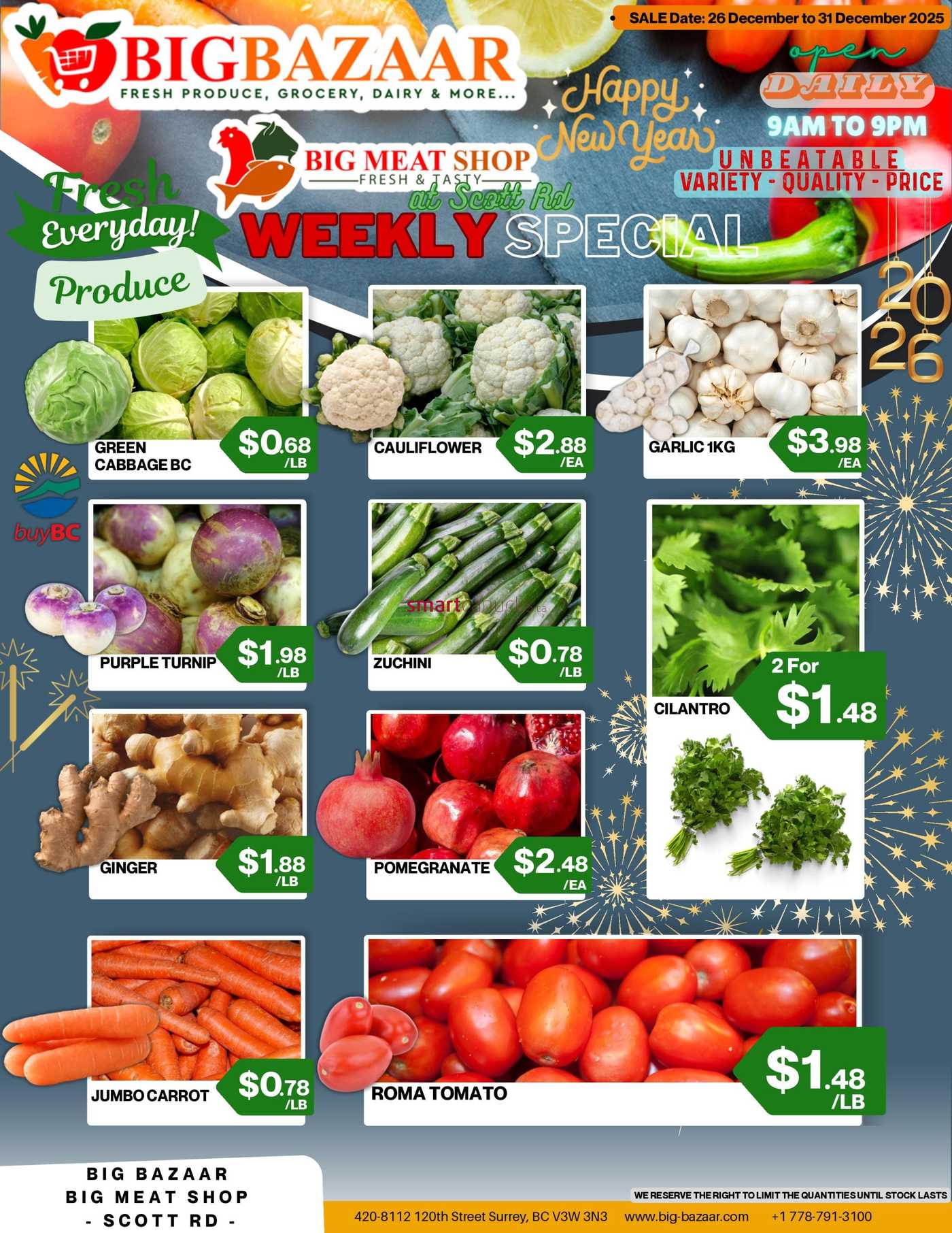 Big Bazaar Canada Flyer December 26 to 31