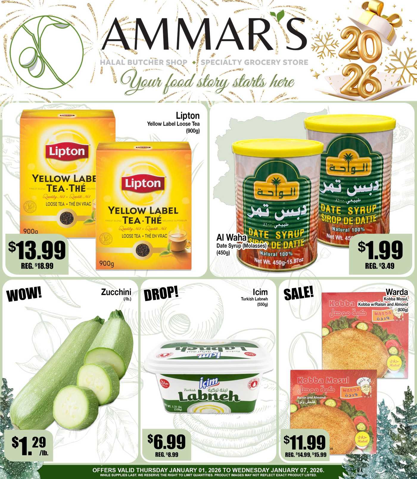 Ammar's Halal Meats Flyer January 1 to 7