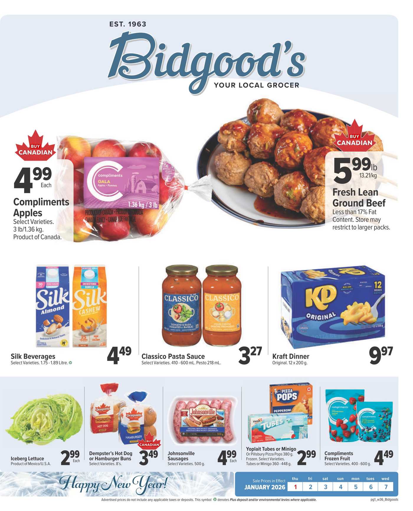 Bidgood's Flyer January 1 to 7