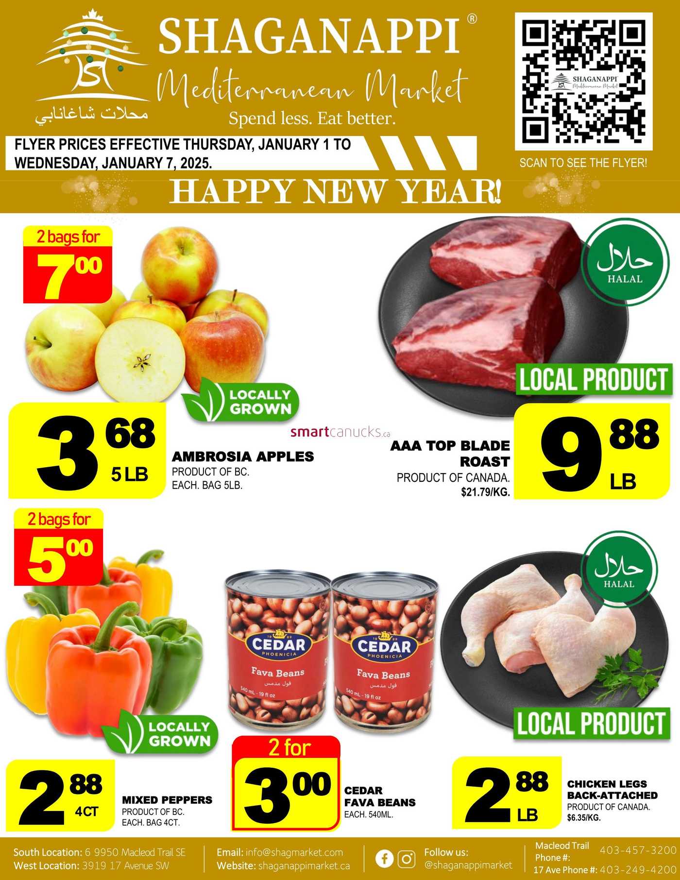 Shaganappi Mediterranean Market Flyer January 1 to 7