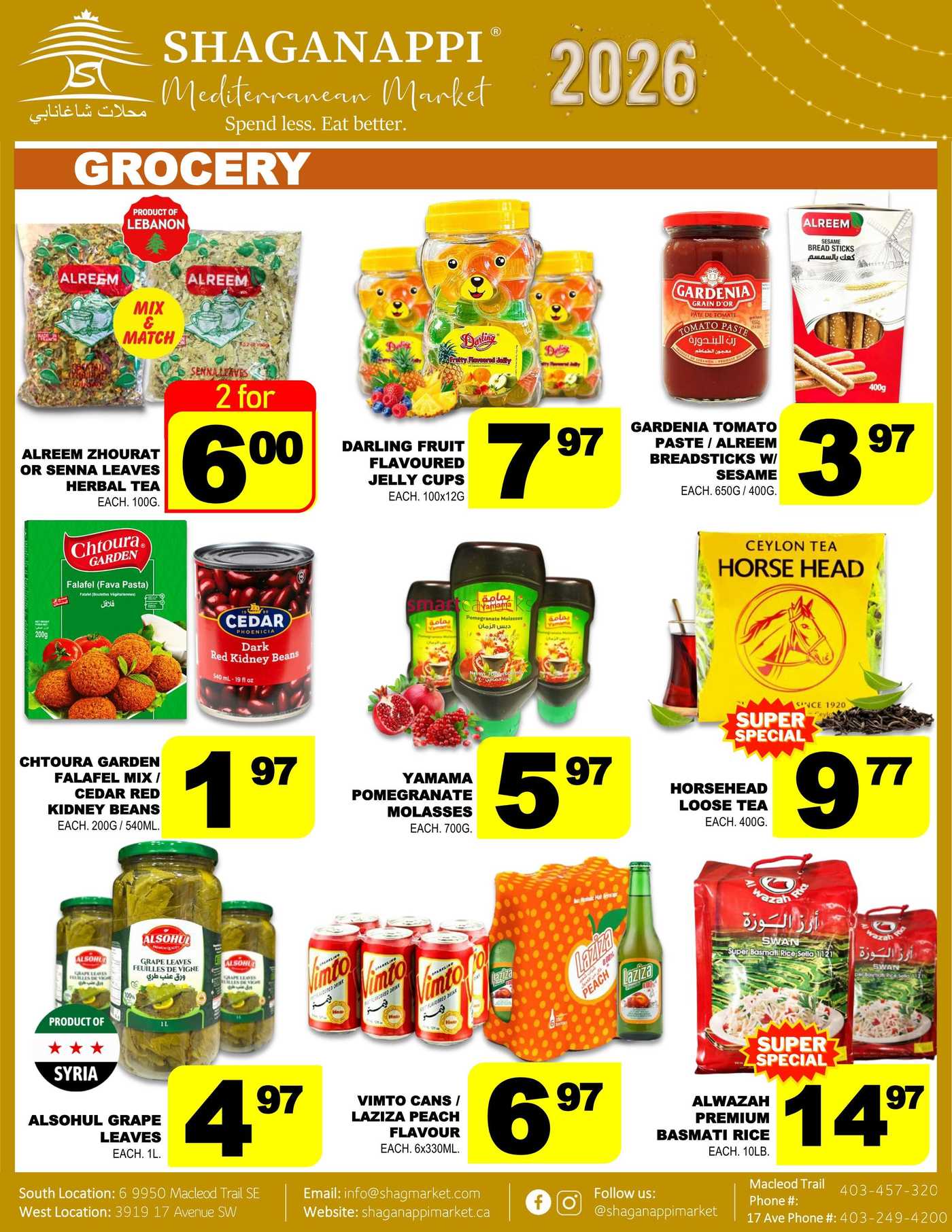 Shaganappi Mediterranean Market Flyer January 1 to 7