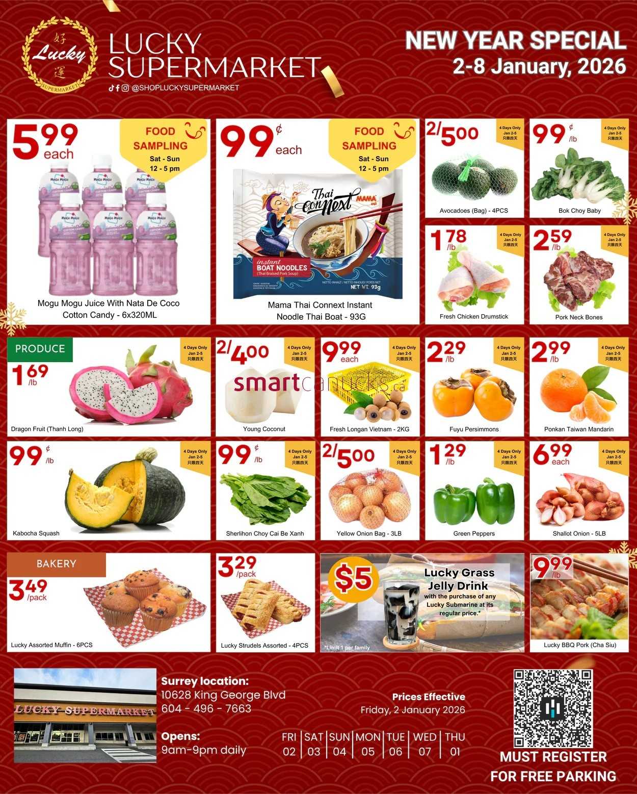Lucky Supermarket (Surrey) Flyer January 2 to 8