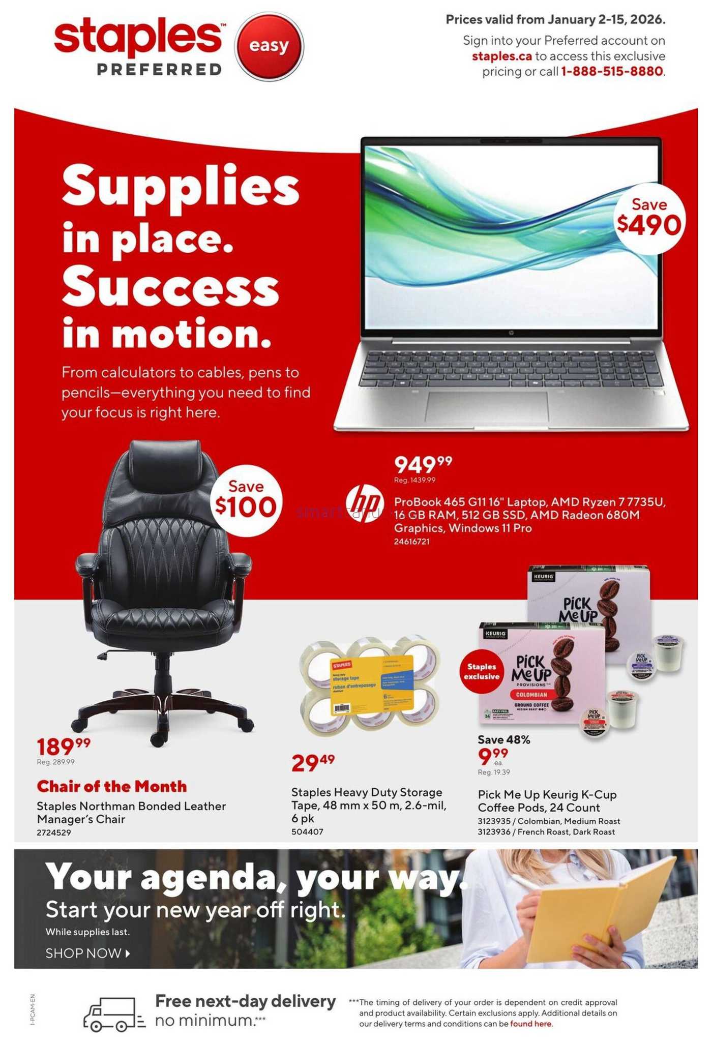 Staples Preferred Flyer January 2 to 15
