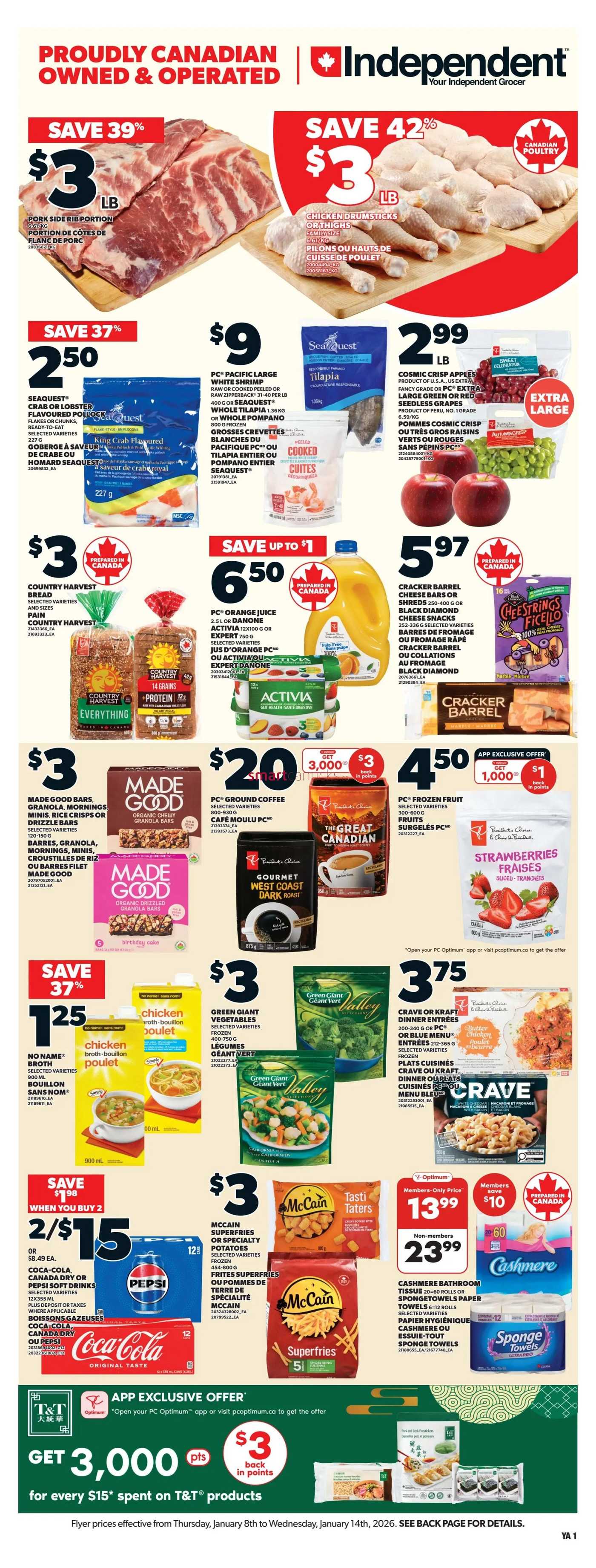 Independent Grocer (Atlantic) Flyer January 8 to 14