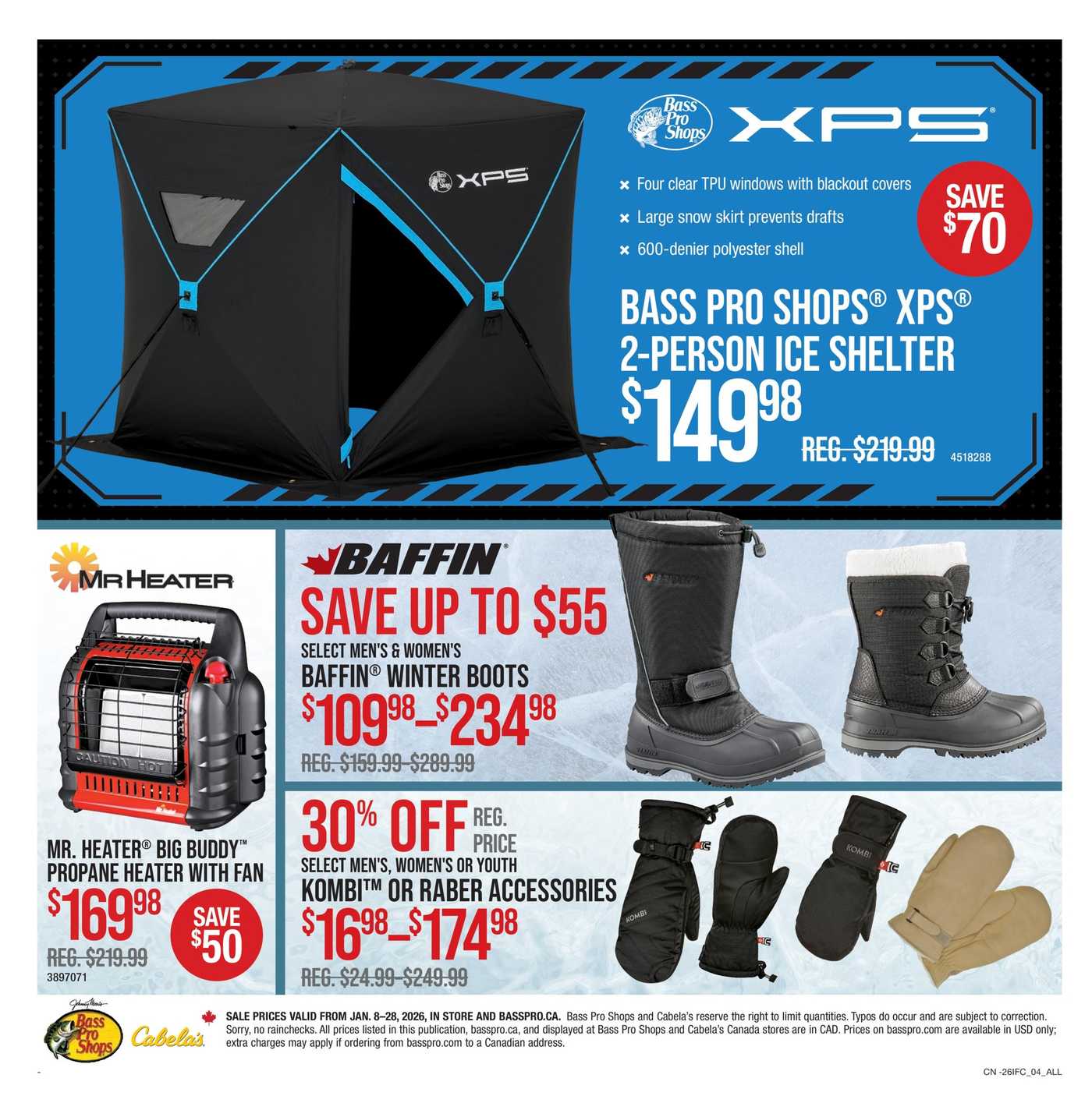 Bass Pro Shops Flyer January 8 to 28