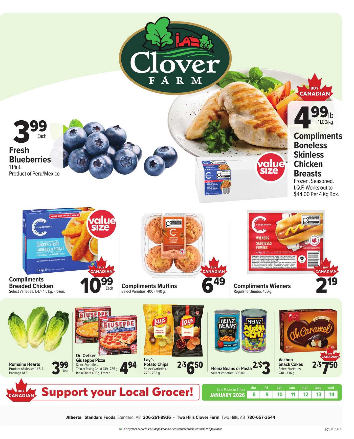 Clover Farm (West) Flyer January 8 to 14