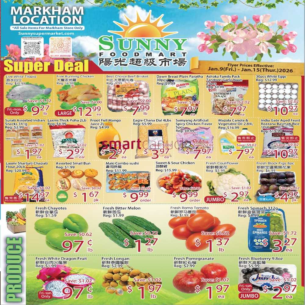 Sunny Foodmart (Markham) Flyer January 9 to 15