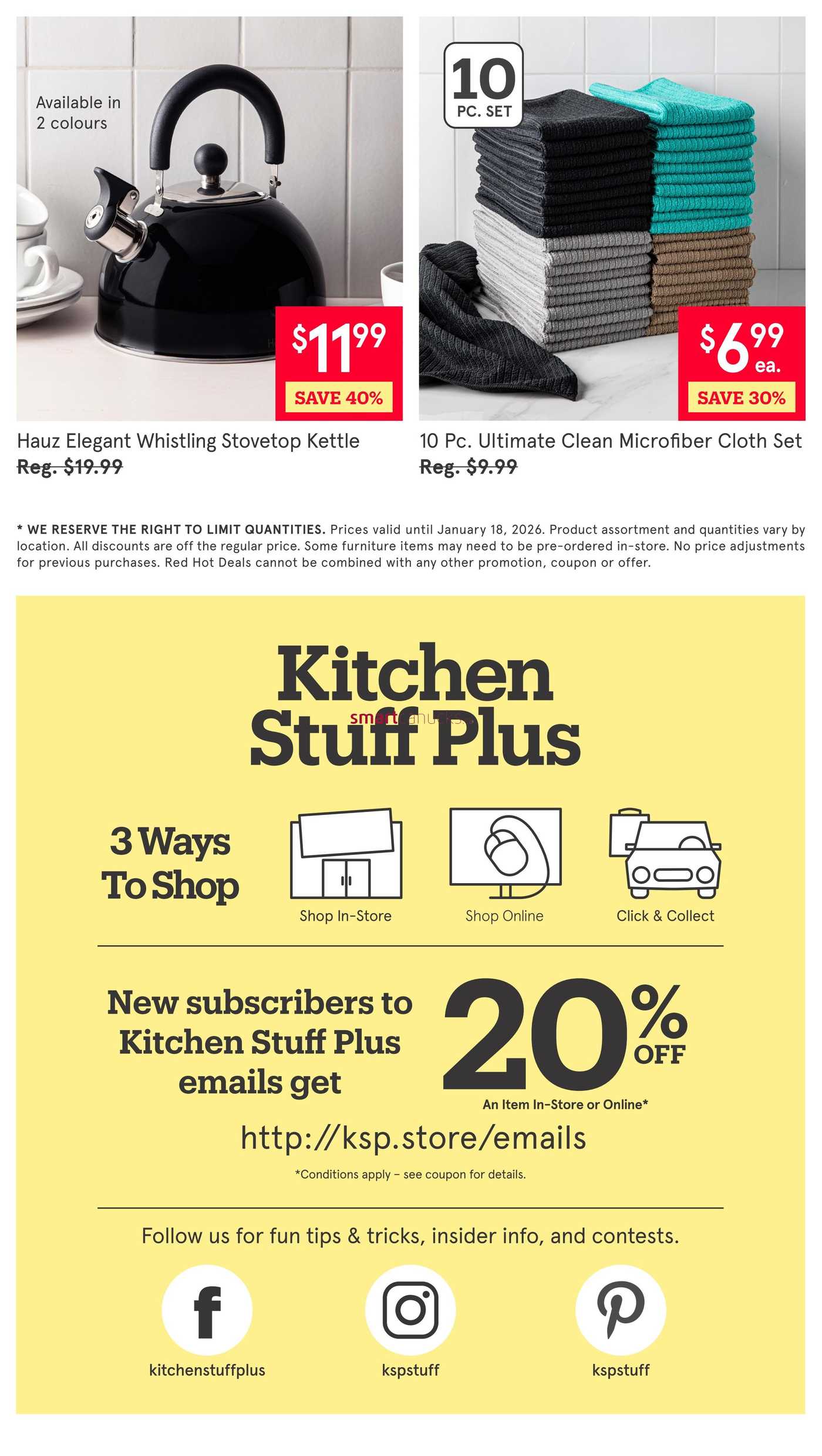 Kitchen Stuff Plus Flyer January 15 to 25