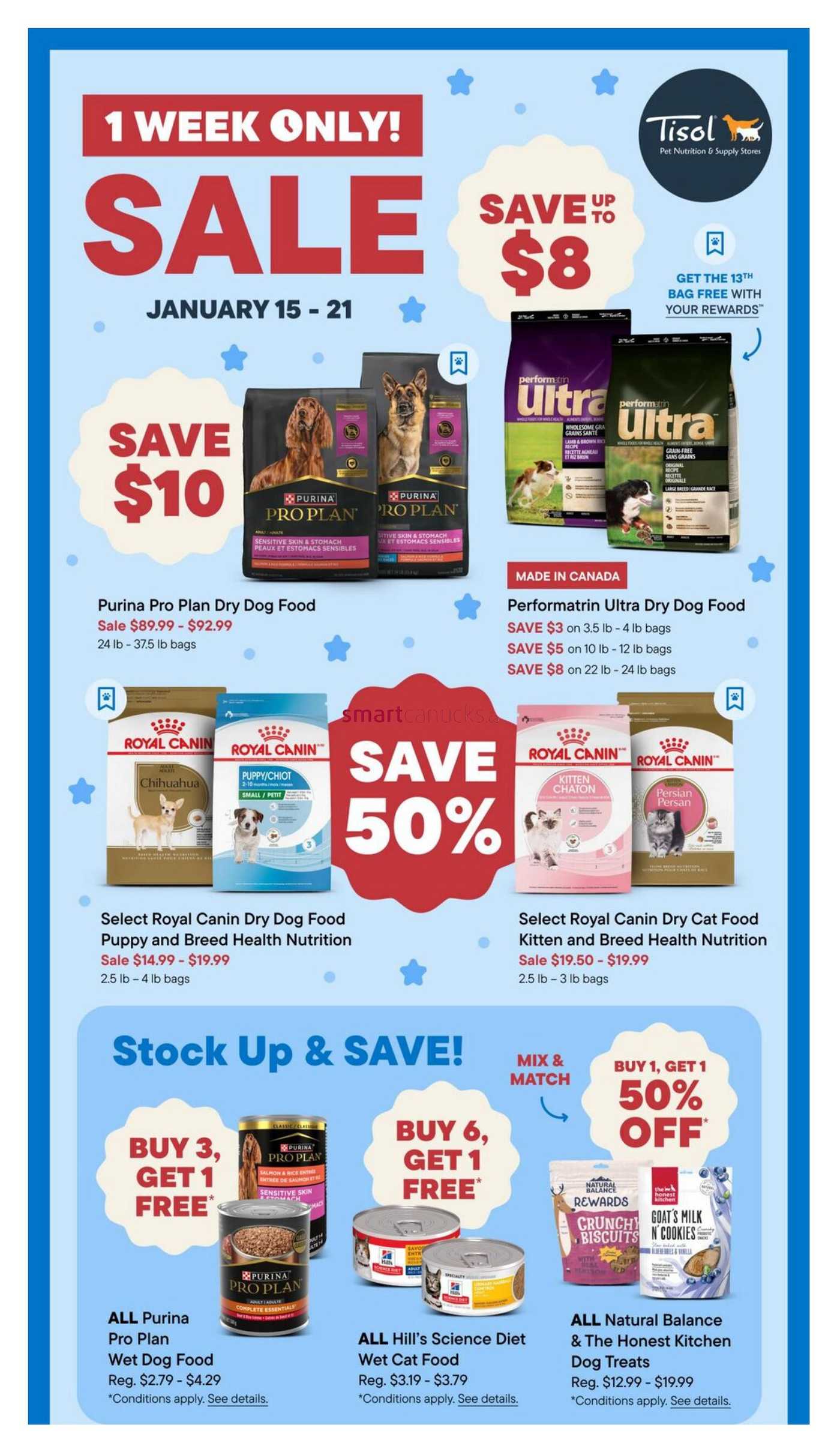 Tisol Pet Nutrition & Supply Stores Flyer January 15 to 21