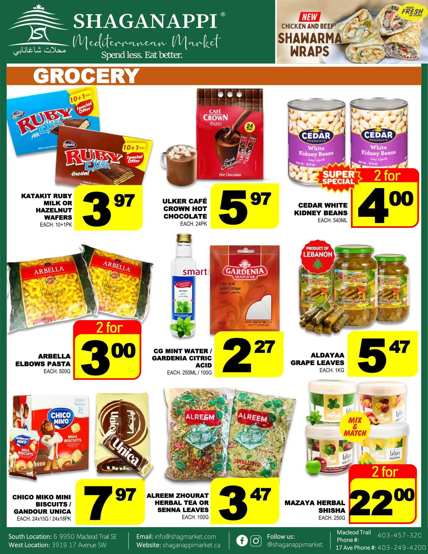 Shaganappi Mediterranean Market Flyer January 15 to 21