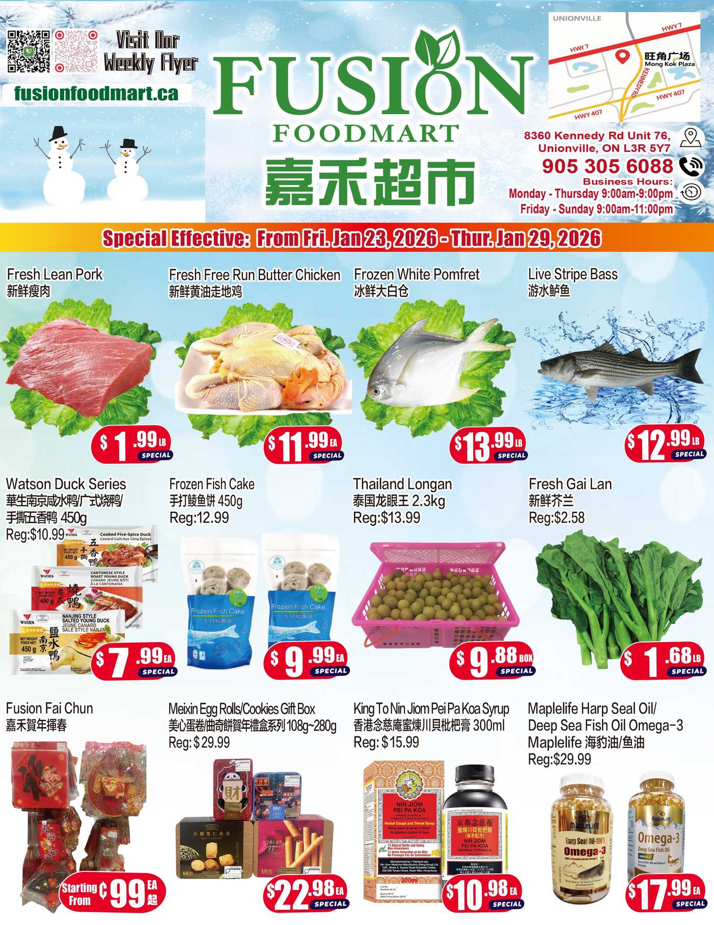 Fusion Supermarket (Unionville) Flyer January 23 to 29