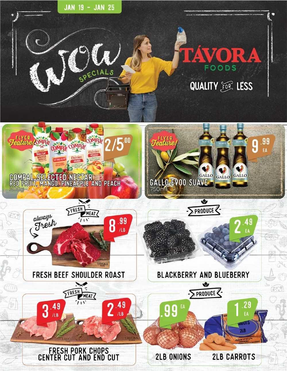 Tavora Foods Flyer January 19 to 25