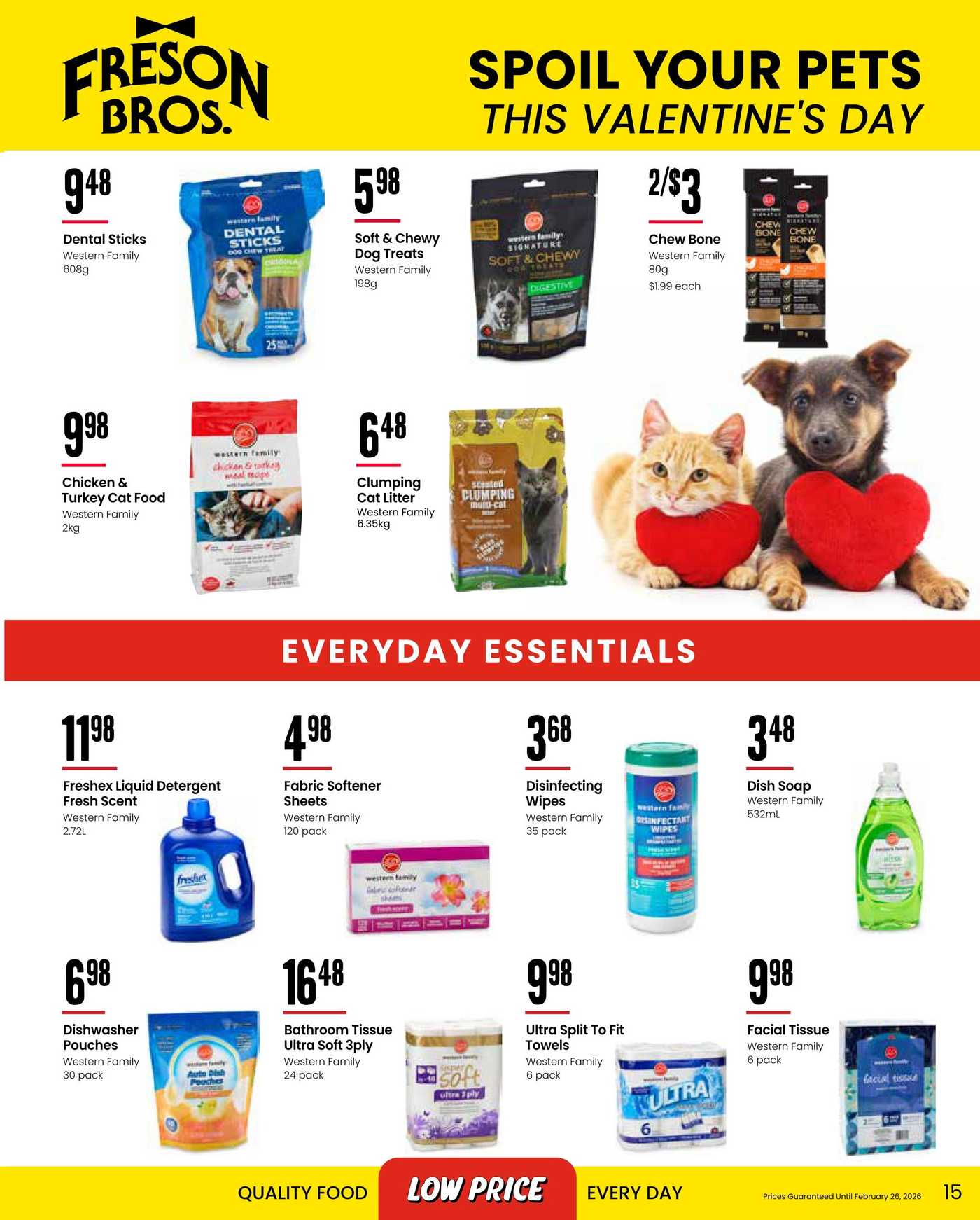 Freson Bros. Family Essentials Flyer January 30 to February 26
