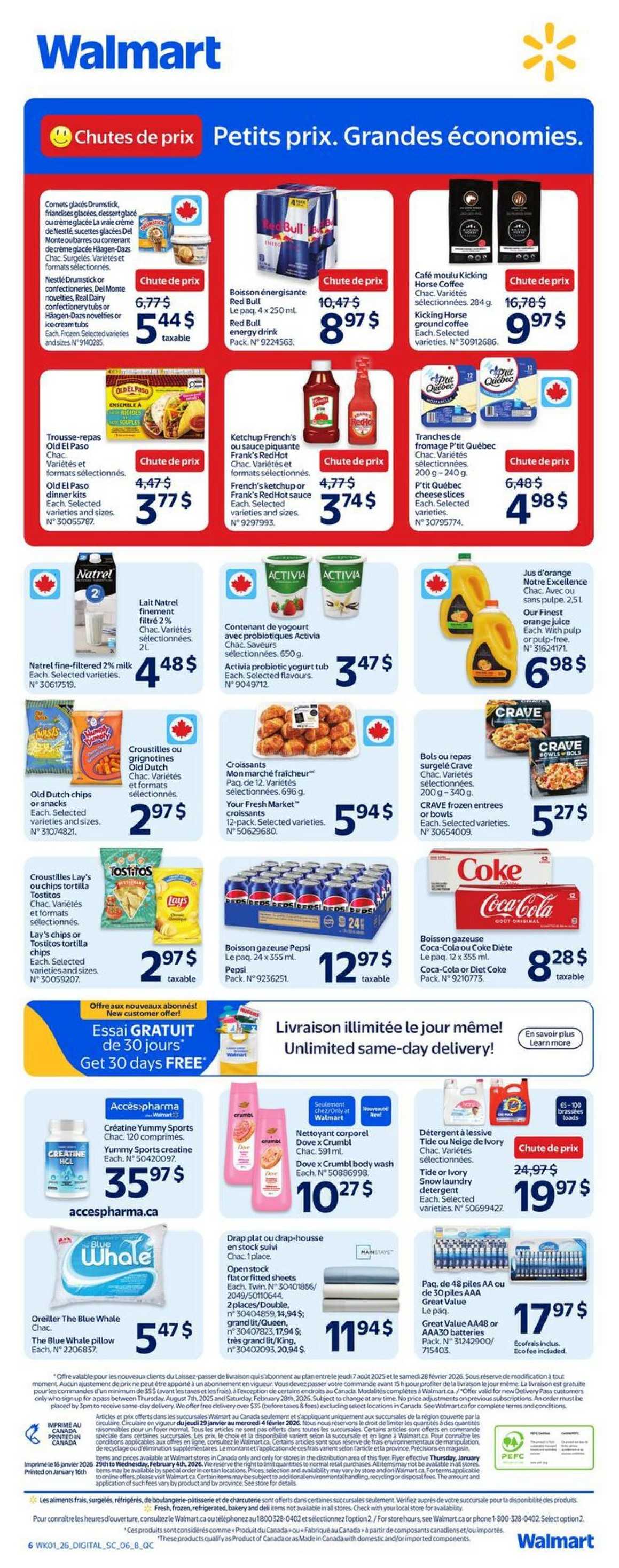 Walmart (QC) Flyer January 29 to February 4