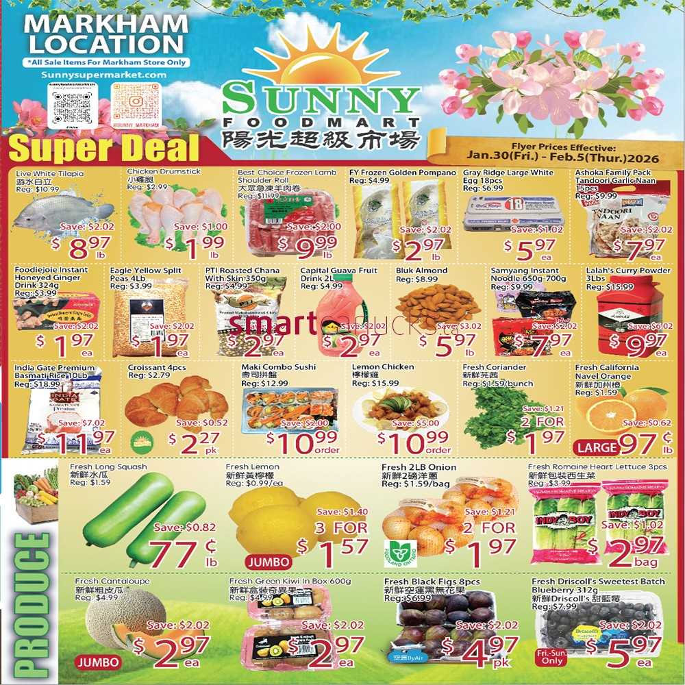 Sunny Foodmart (Markham) Flyer January 30 to February 5