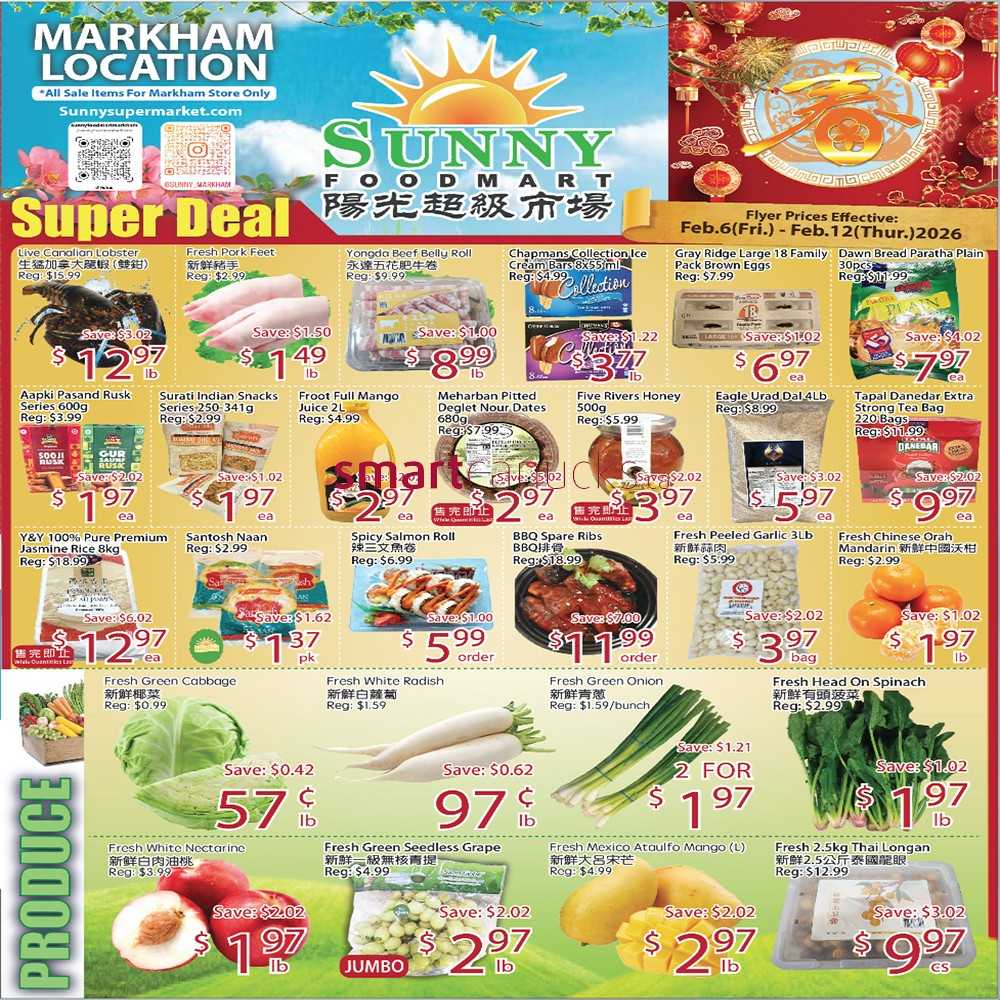 Sunny Foodmart (Markham) Flyer February 6 to 12
