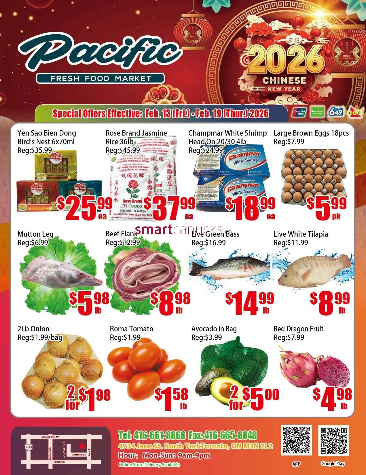 Pacific Fresh Food Market (North York) Flyer February 13 to 19