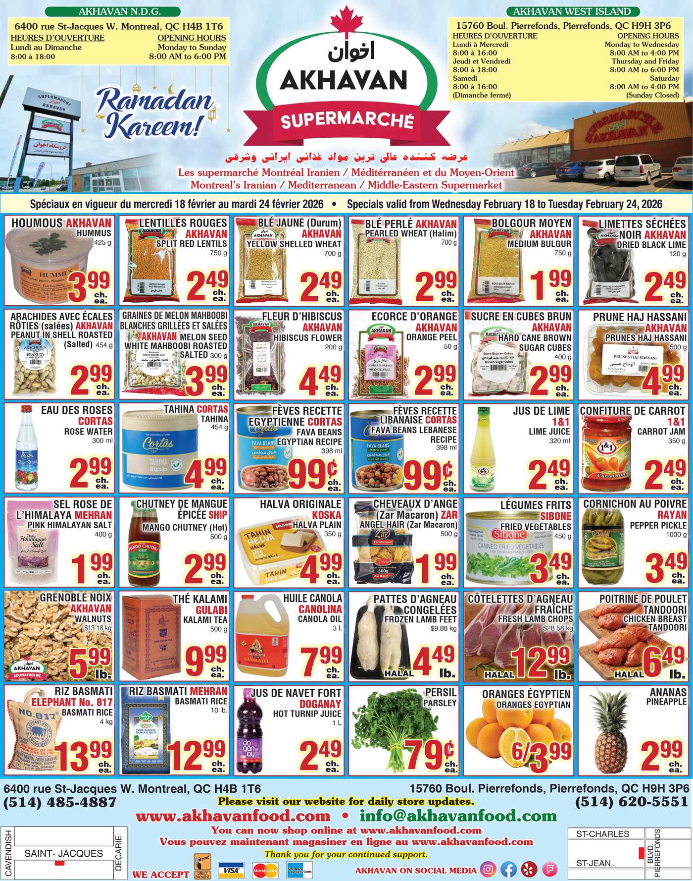 Akhavan Supermarche Flyer February 18 to 24