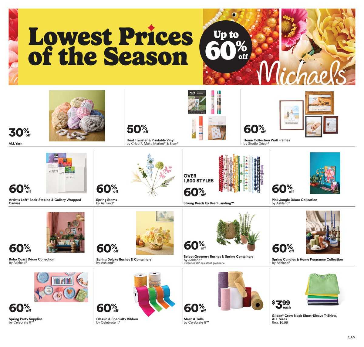 Michaels Arts and Crafts Canada Flyers