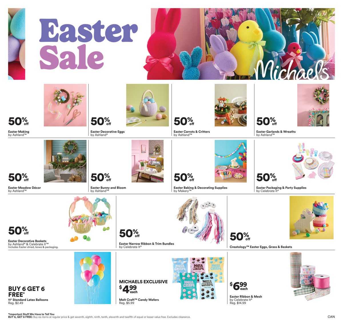 Michaels Arts and Crafts Canada Flyers