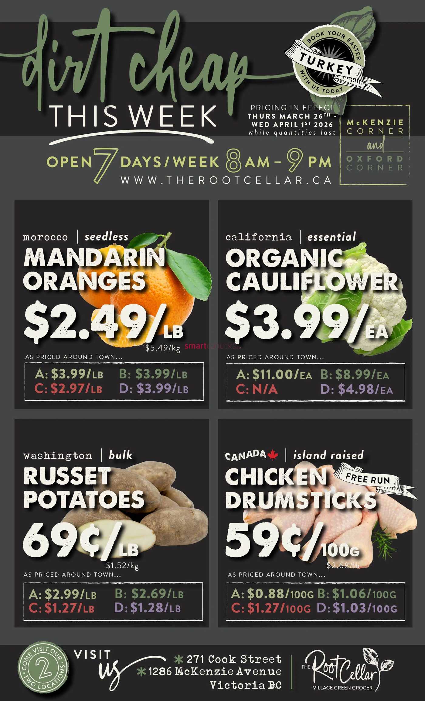 The Root Cellar Flyer March 26 to April 1