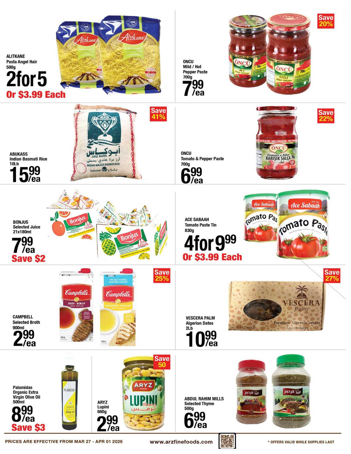 Arz Fine Foods Flyer March 27 to April 1