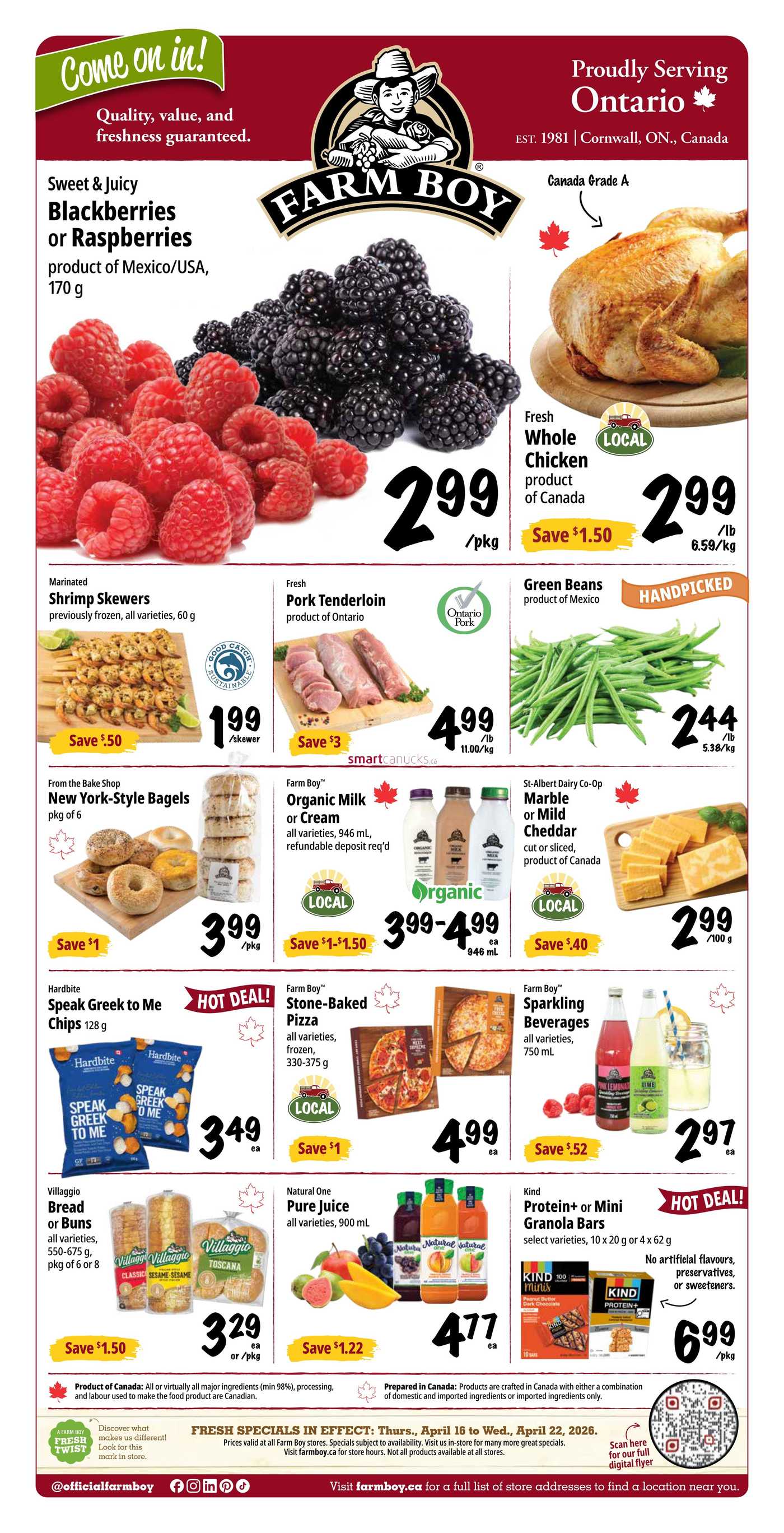 Farm Boy Flyer April 16 to 22