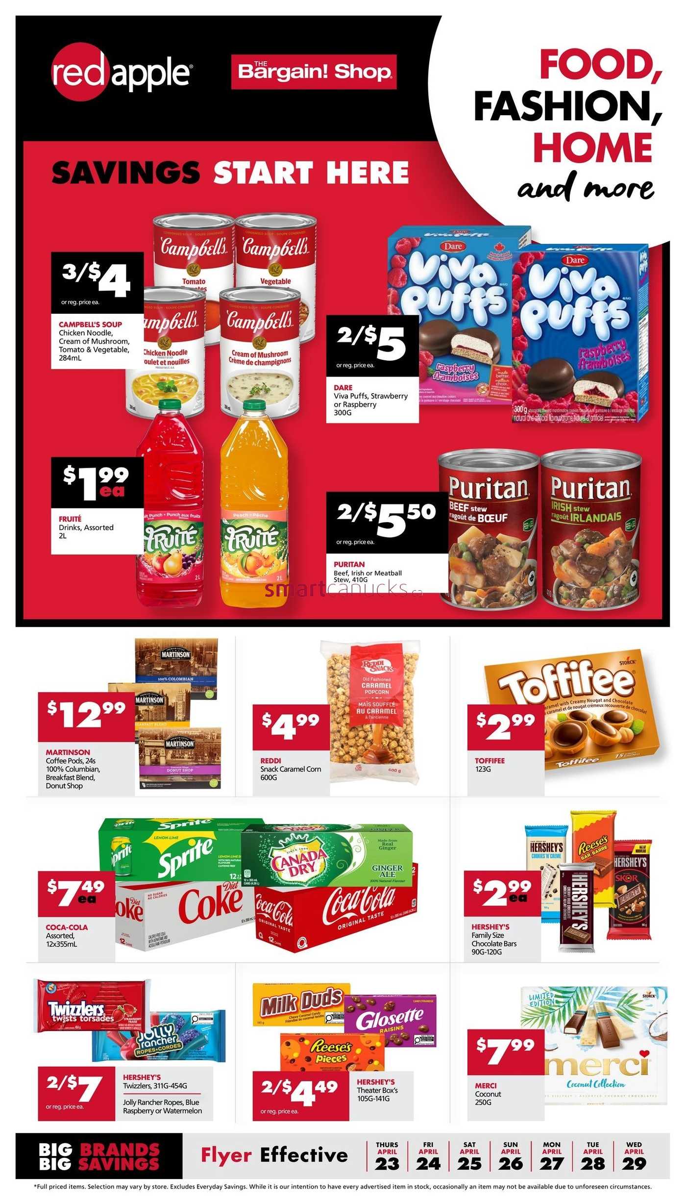 The Bargain Shop & Red Apple Stores Canada Flyers