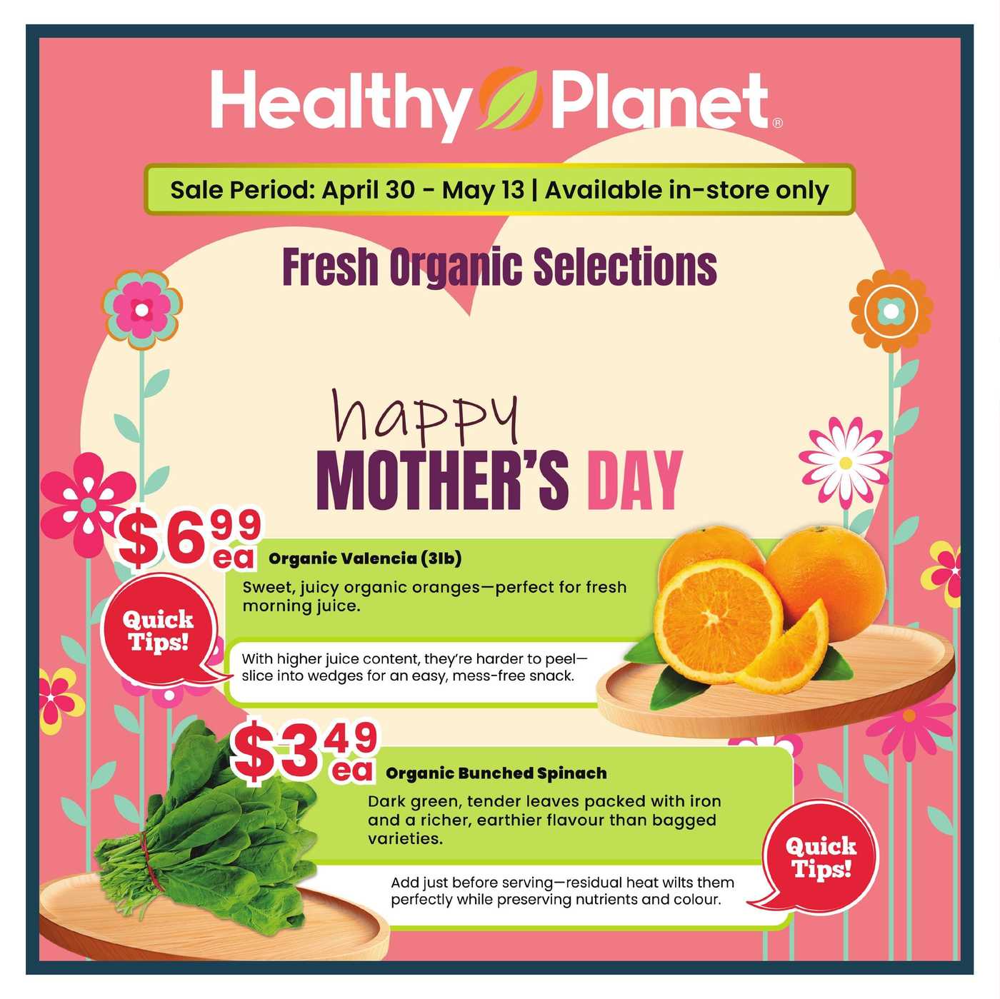 Healthy Planet Flyer April 30 to May 13
