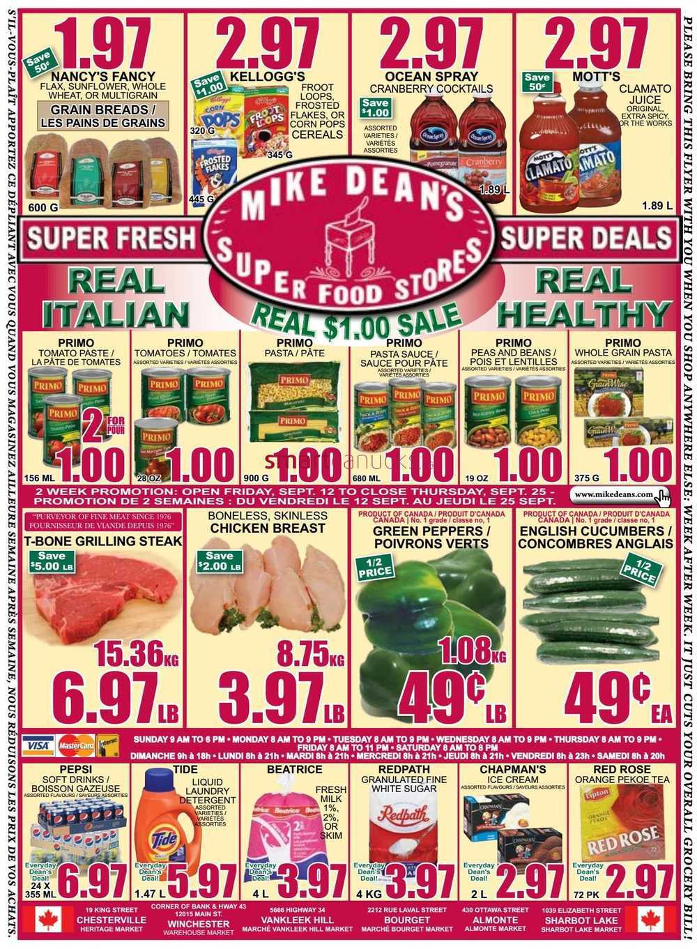Mike Dean s Super Food Stores Flyer September 12 To 25