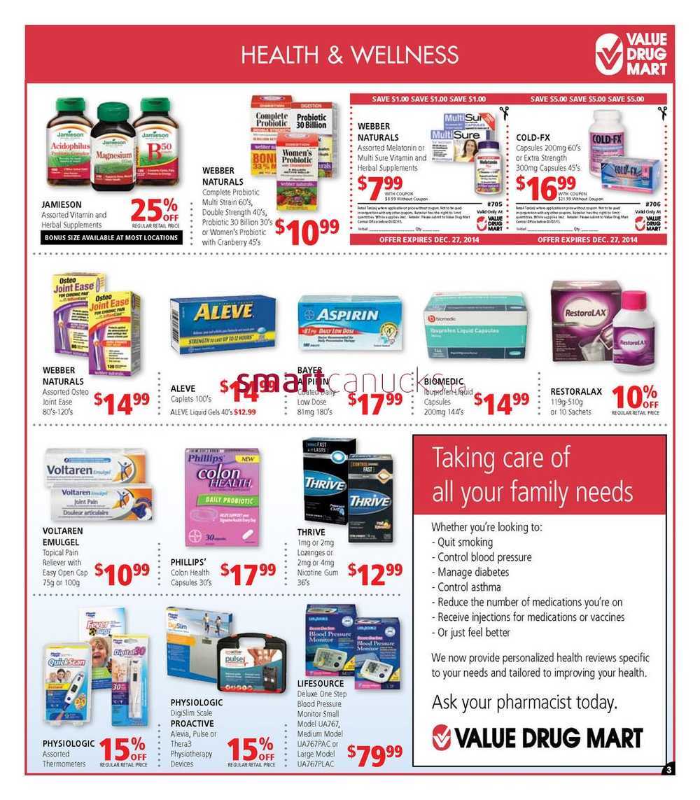 Value Drug Mart flyer December 14 to 27
