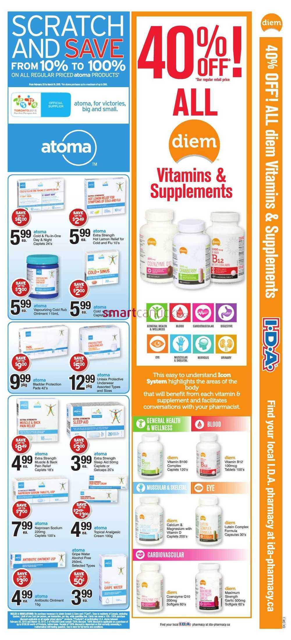 I.D.A. Pharmacy Flyer March 6 to April 1