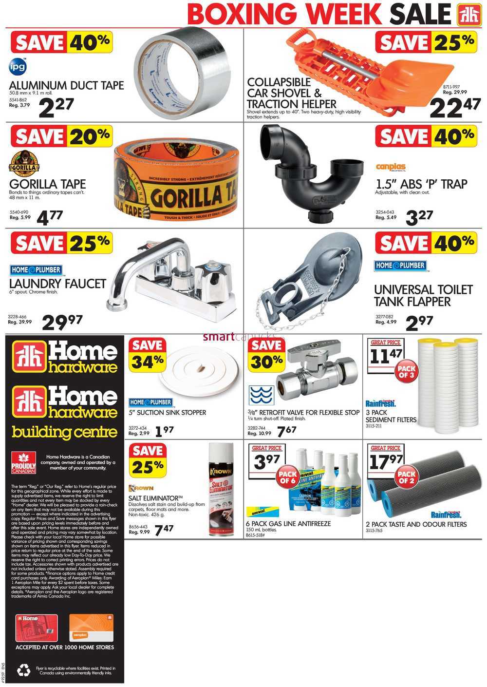 Home Hardware (BC) Boxing Week Sale Flyer December 16 to January 2