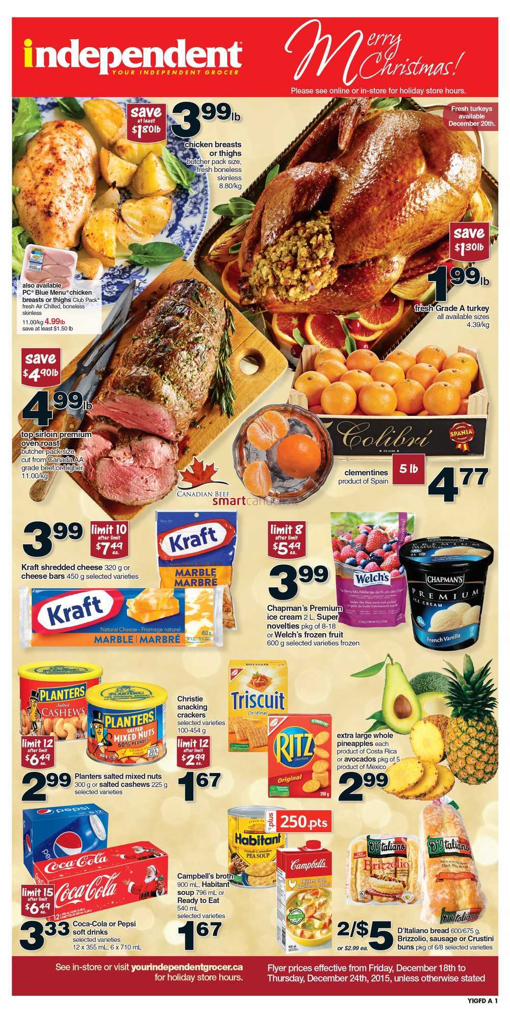 Independent Grocer ON Flyer December 18 To 24